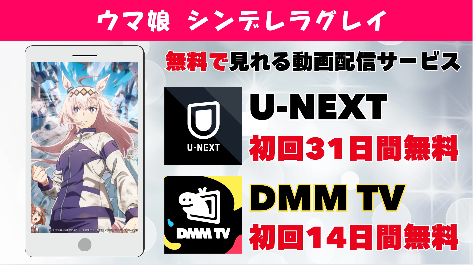 【ウマ娘 シンデレラグレイ】アニメの配信どこで見れる？無料の見逃し動画サブスク調査！Amazon,Netflixで見れない？ | WALLOP VOD